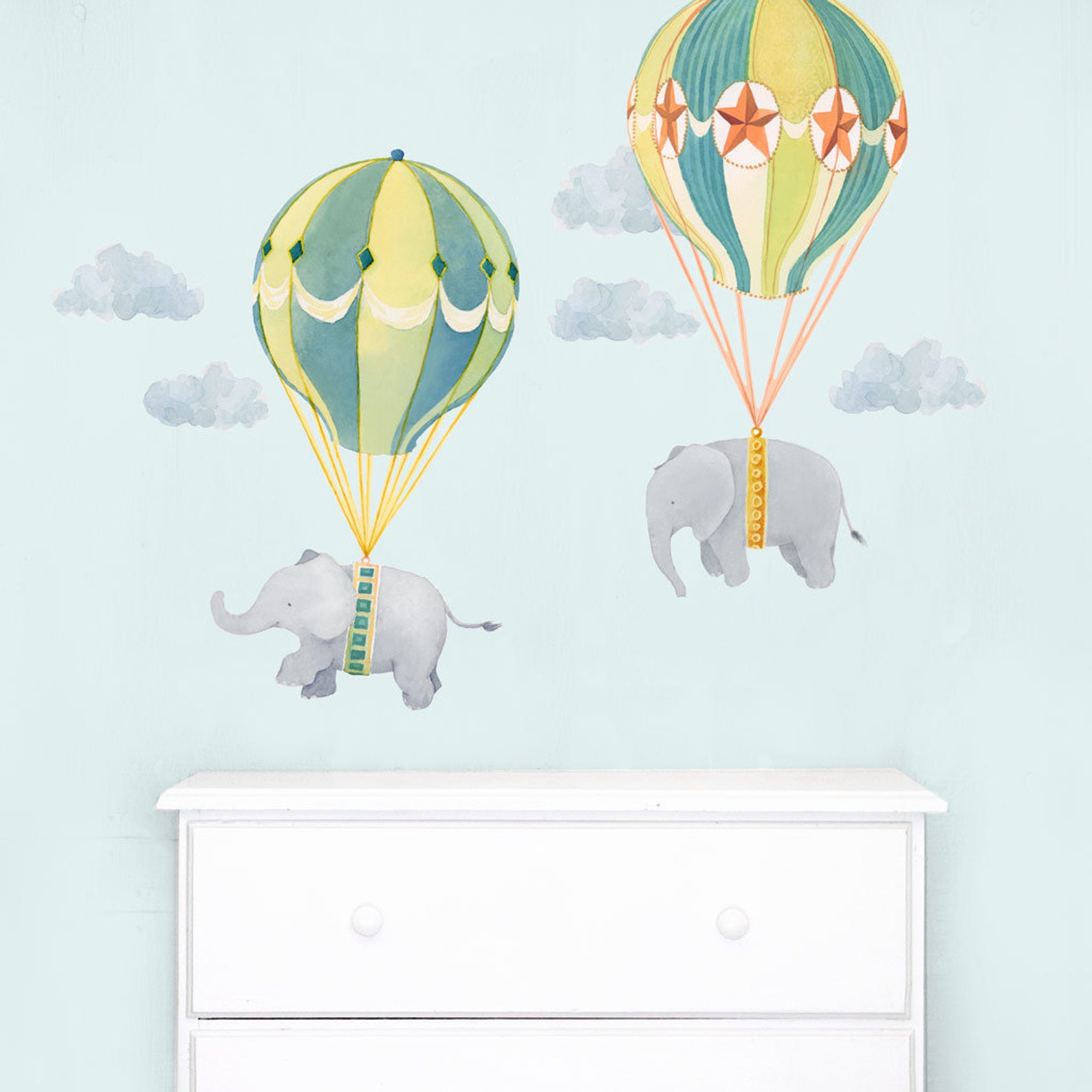 Flying Friends Fabric Wall Decal Nursery Daydreams | Etsy