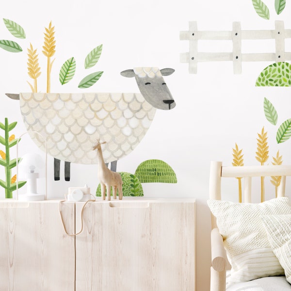 Sheep Wall Decal - Etsy