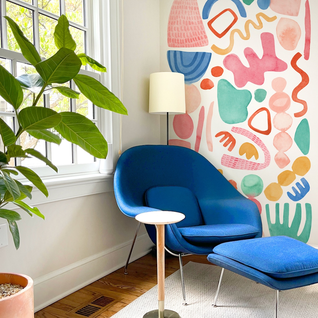 Abstract Shapes Fresh - Medium Kit - Fabric Wall Decal - Mej Mej - Etsy