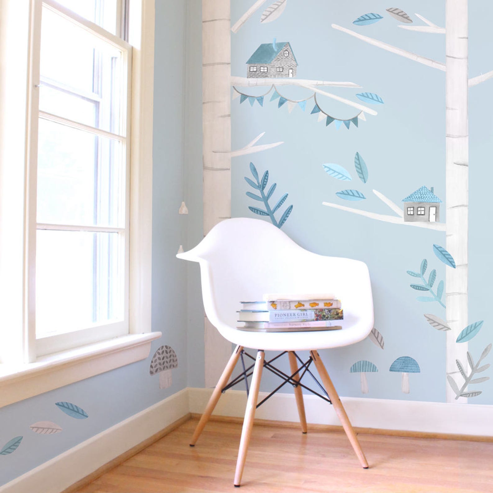 Two Tree Kit - Fabric Wall Decal - Woodland Blue Collection - Mej Mej ...