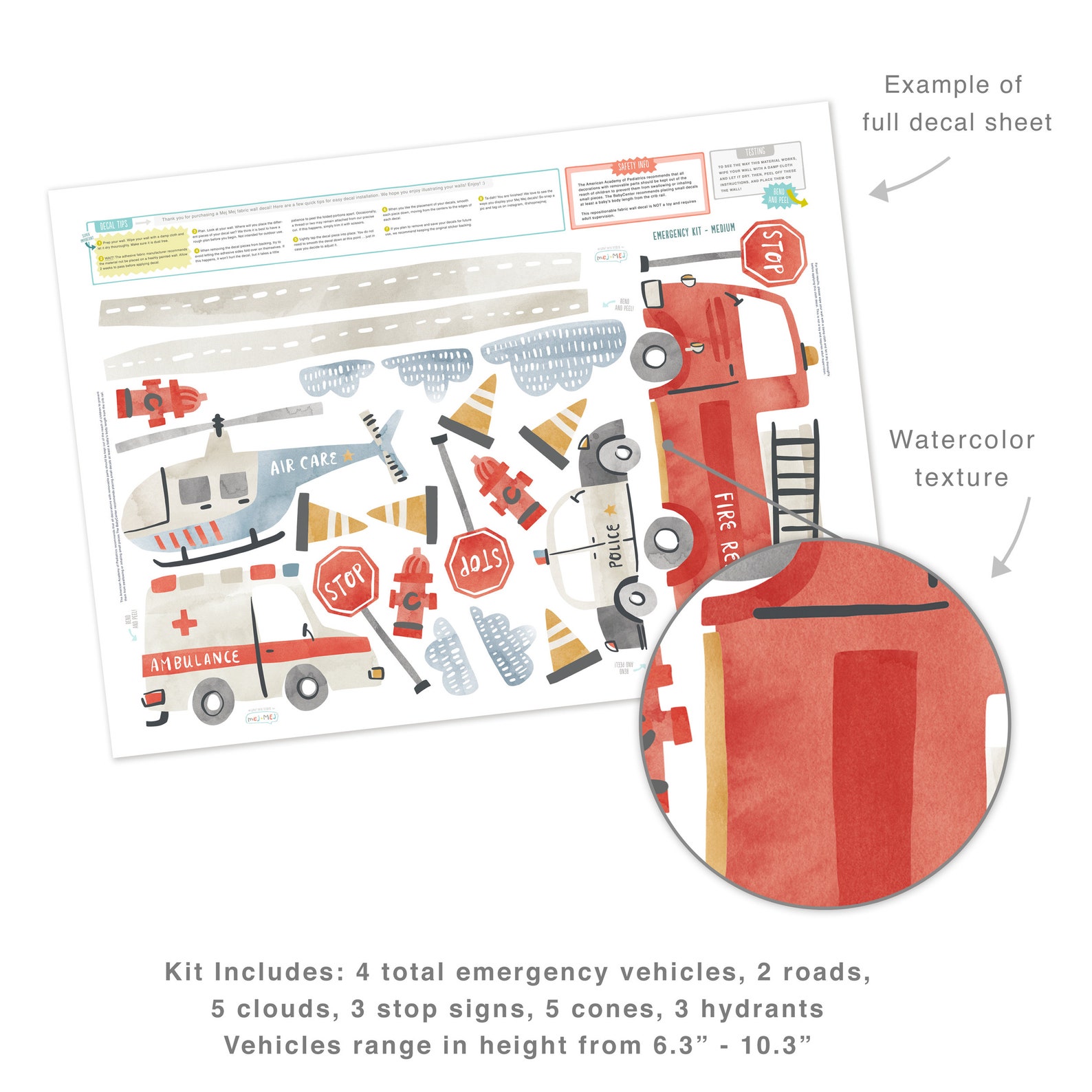 Emergency Kit Medium Fabric Wall Decal Away We Go Mej Mej - Etsy