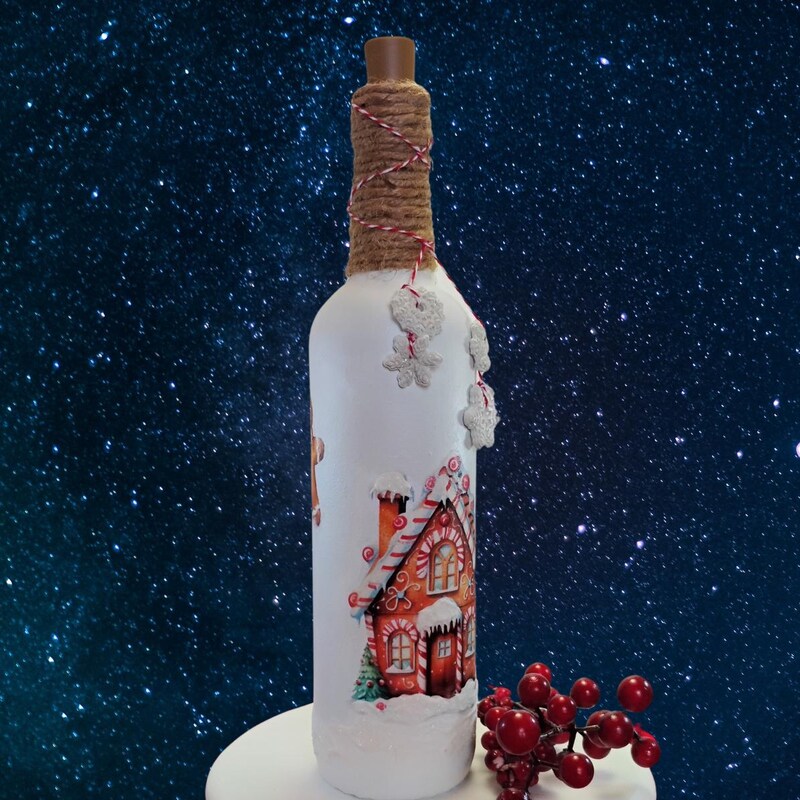 Gingerbread Wine Bottle - Etsy