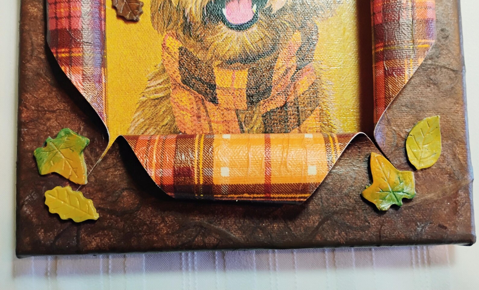 Goldendoodle Fall Busted Canvas Art, 8X10 Framed Farmhouse Decor ...