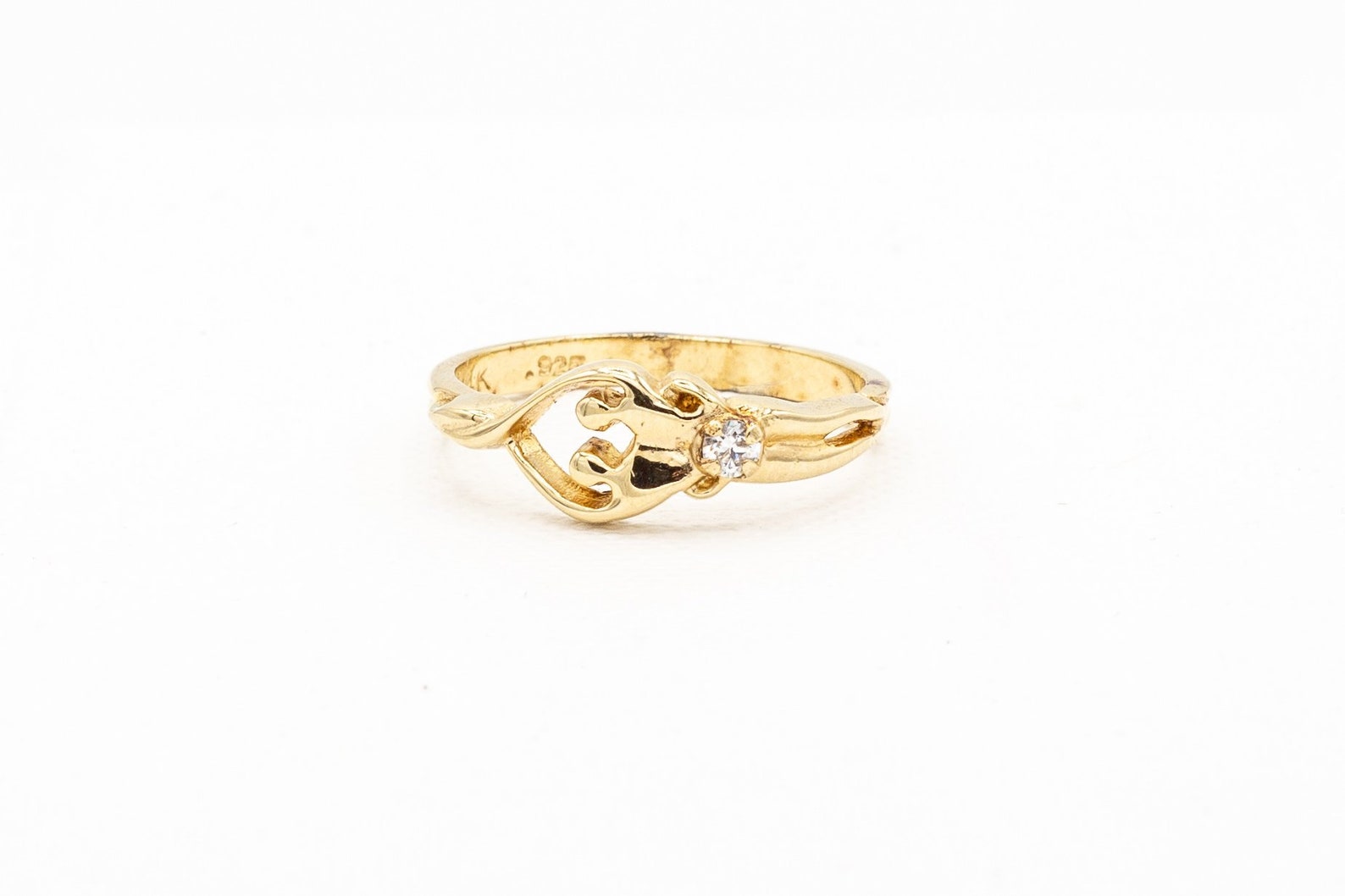 Symbol of Love Soulmate Ring 14kt. Gold Overlay | Etsy