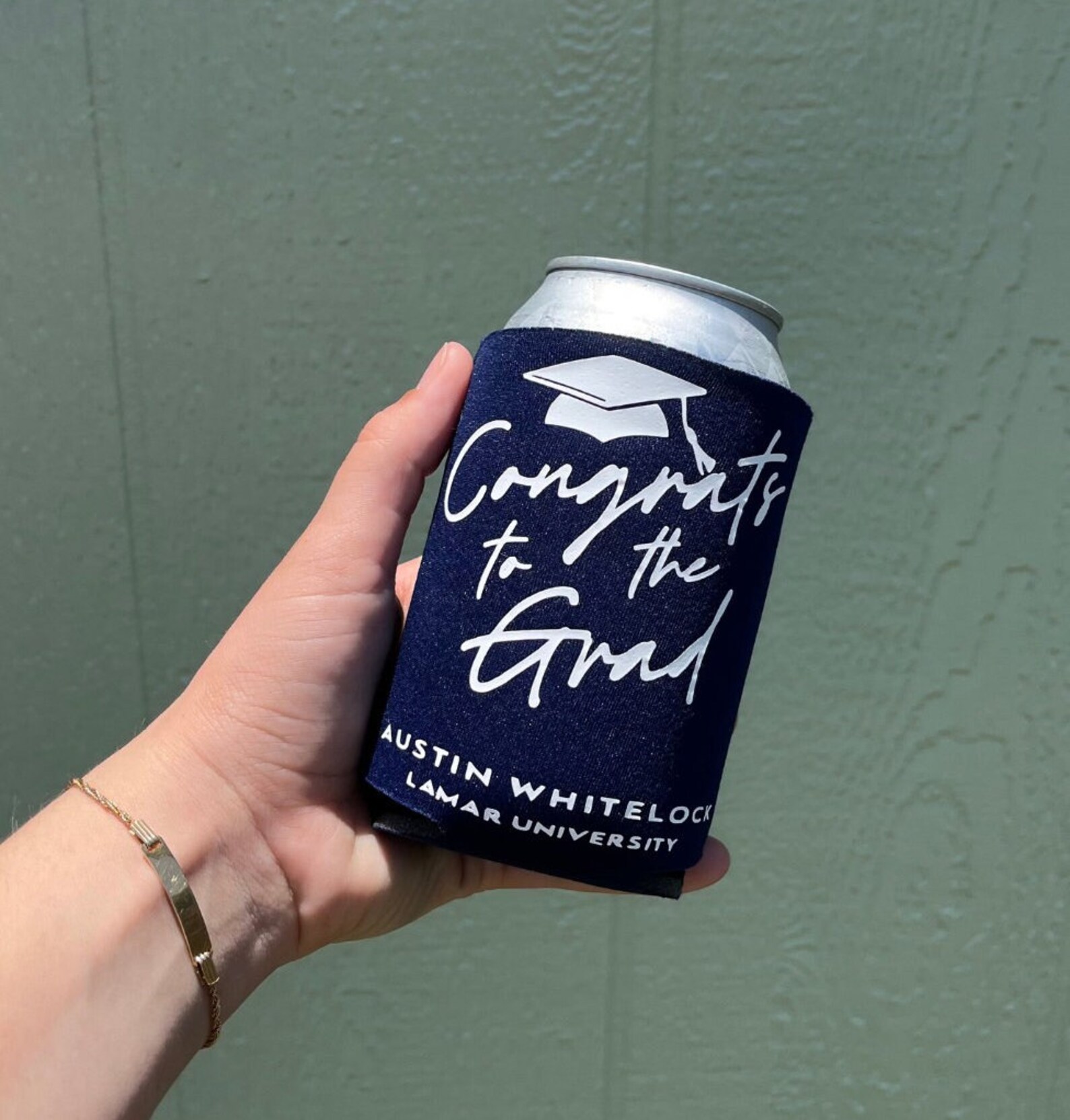 Congrats to the Grad Can Cooler, Personalized Graduation Party Koozies ...