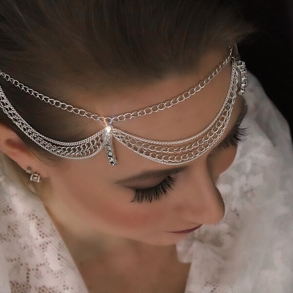 Bridal Head Chain - Etsy