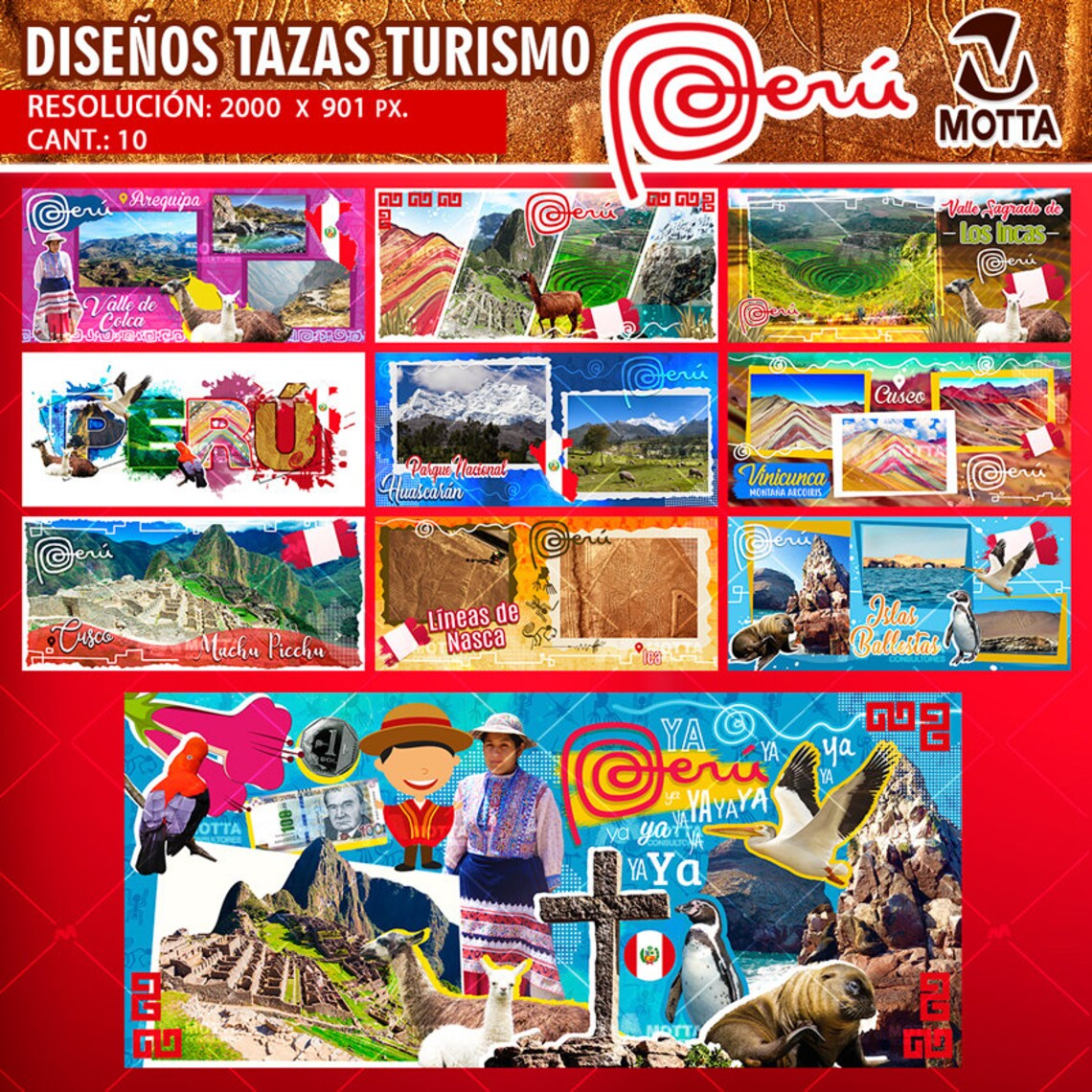 Designs Peru Tourism for Mugs Sublimation Template Editable - Etsy