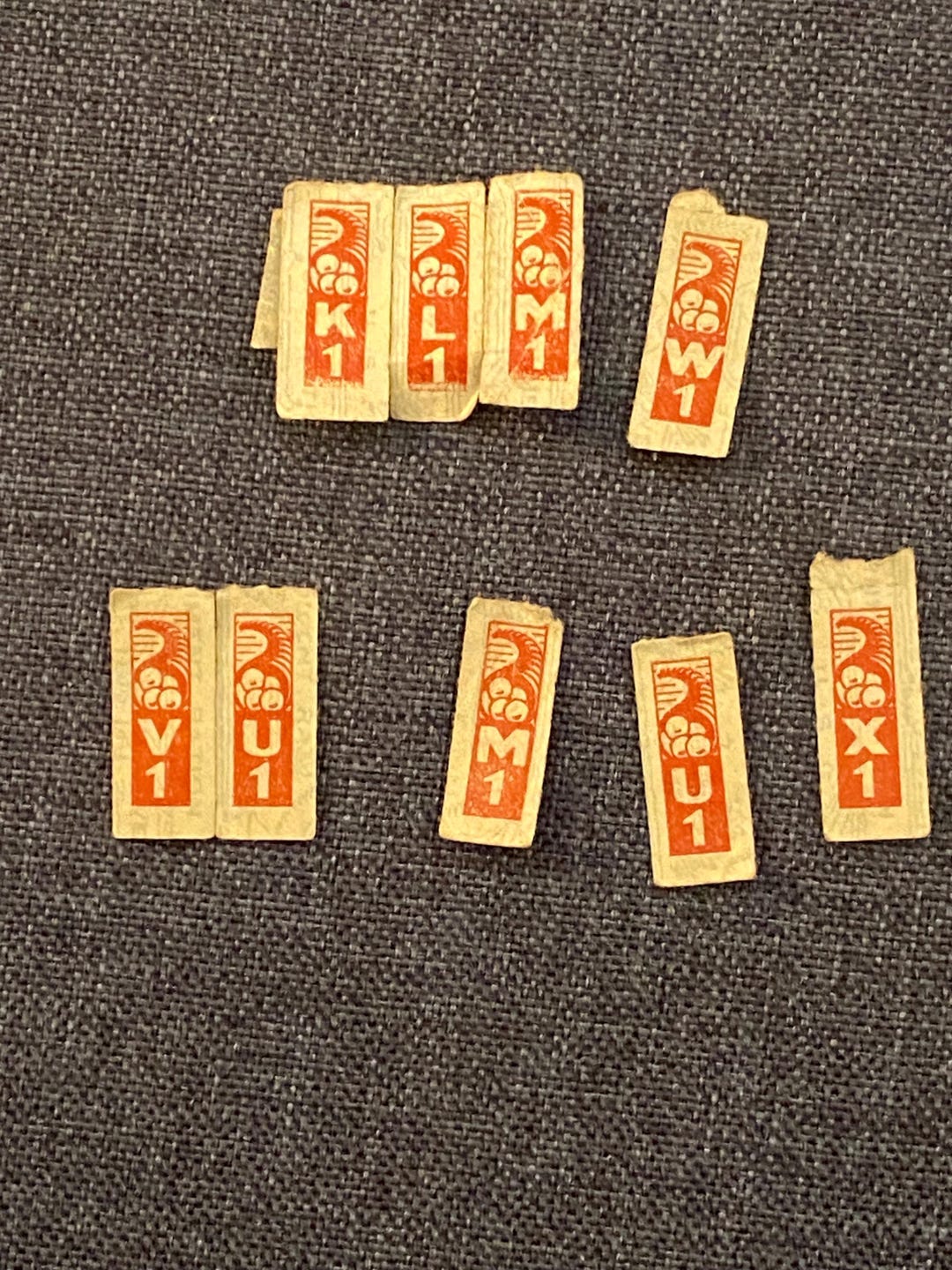 9 Vintage Wwll Red Ration Stamps (EE) - Etsy