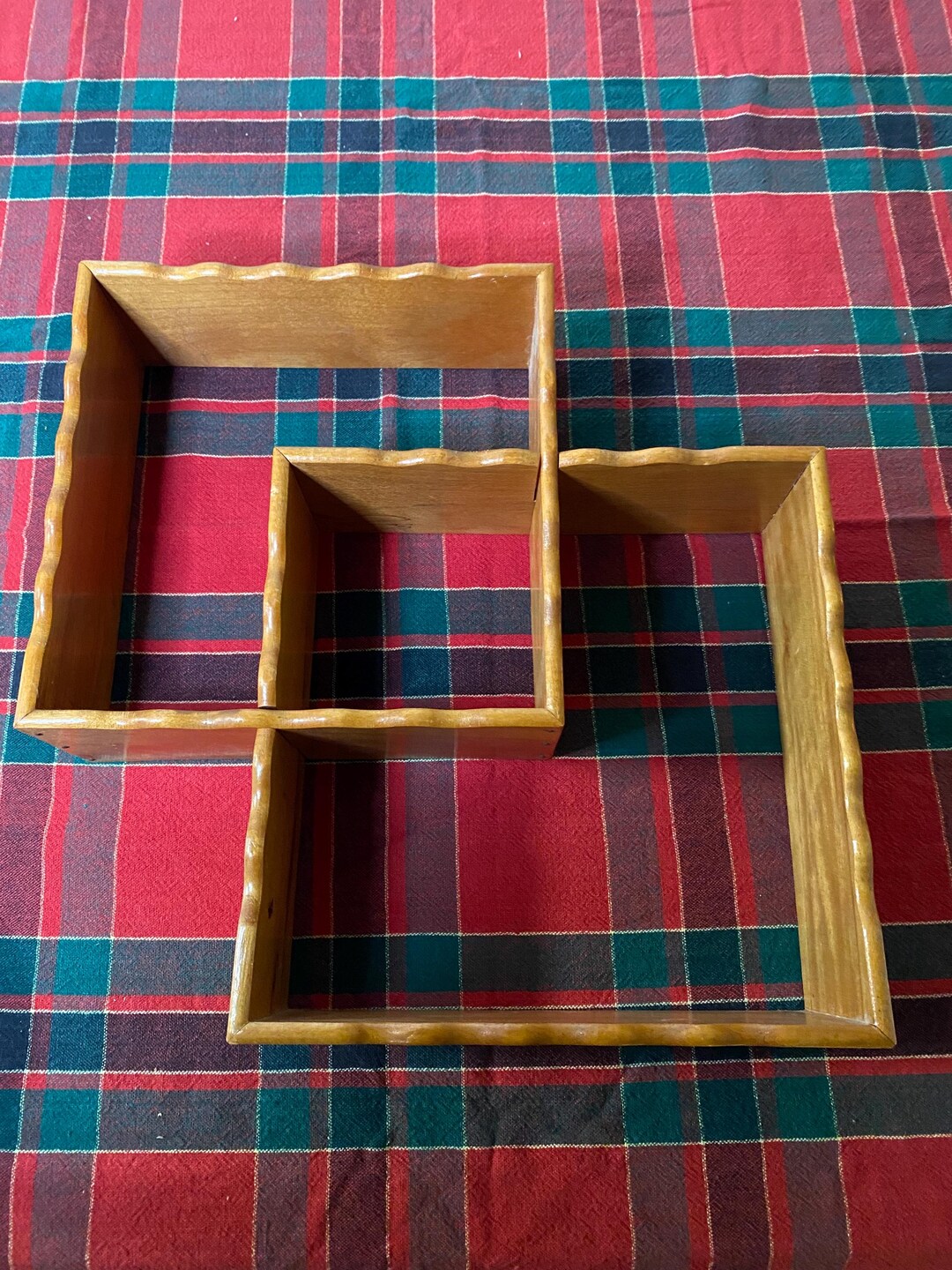 MCM Wooden Shadow Box Shelves With Scalloped Edges (cas-1) - Etsy