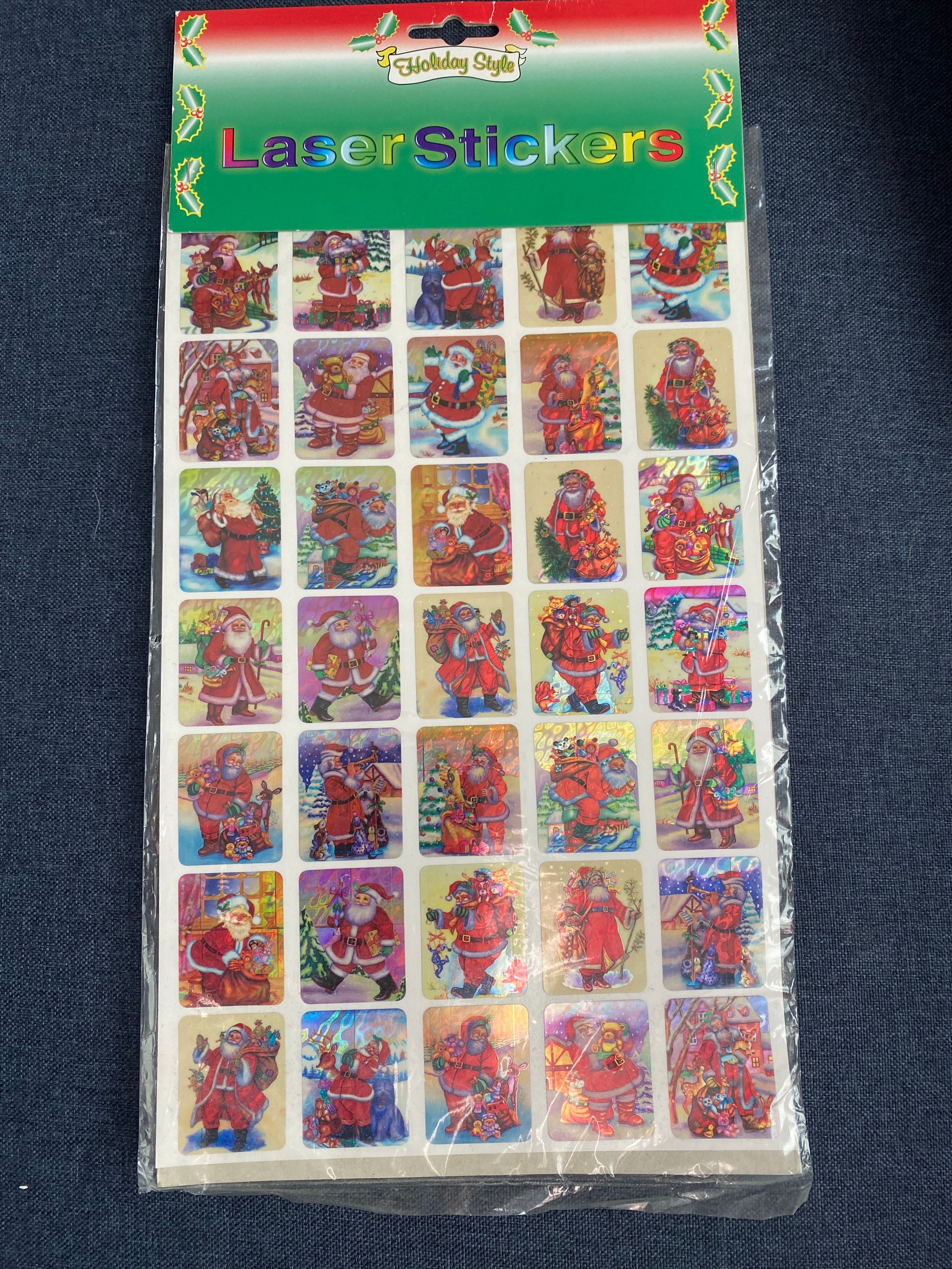 Vintage Christmas Laser Stickers - Etsy