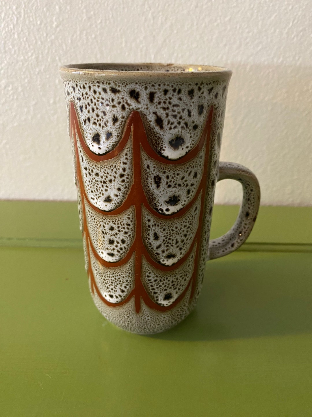 Vintage Japanese Splatter Glaze Mug Handmade Pottery (f) - Etsy