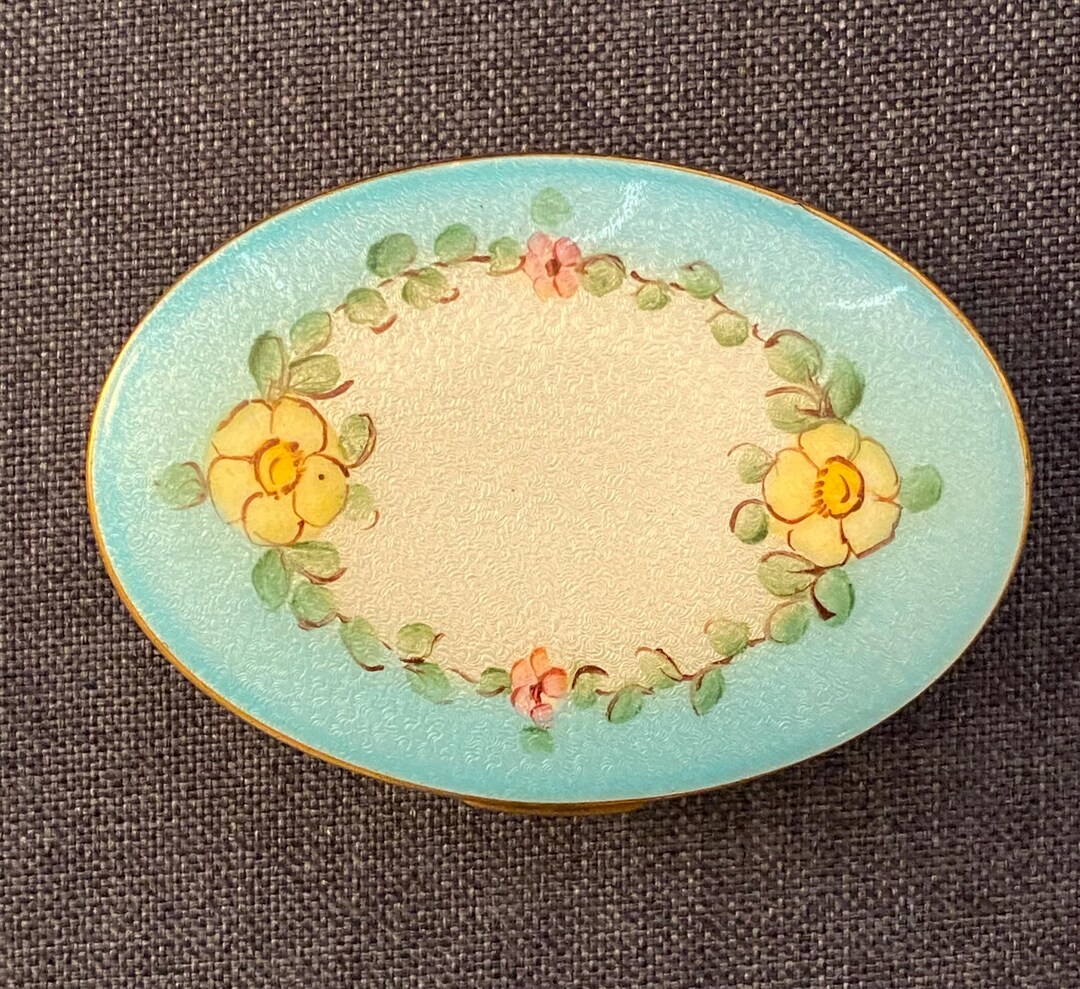 Gorgeous Art Deco Guilloche Enamel Powder Compact (hi) - Etsy
