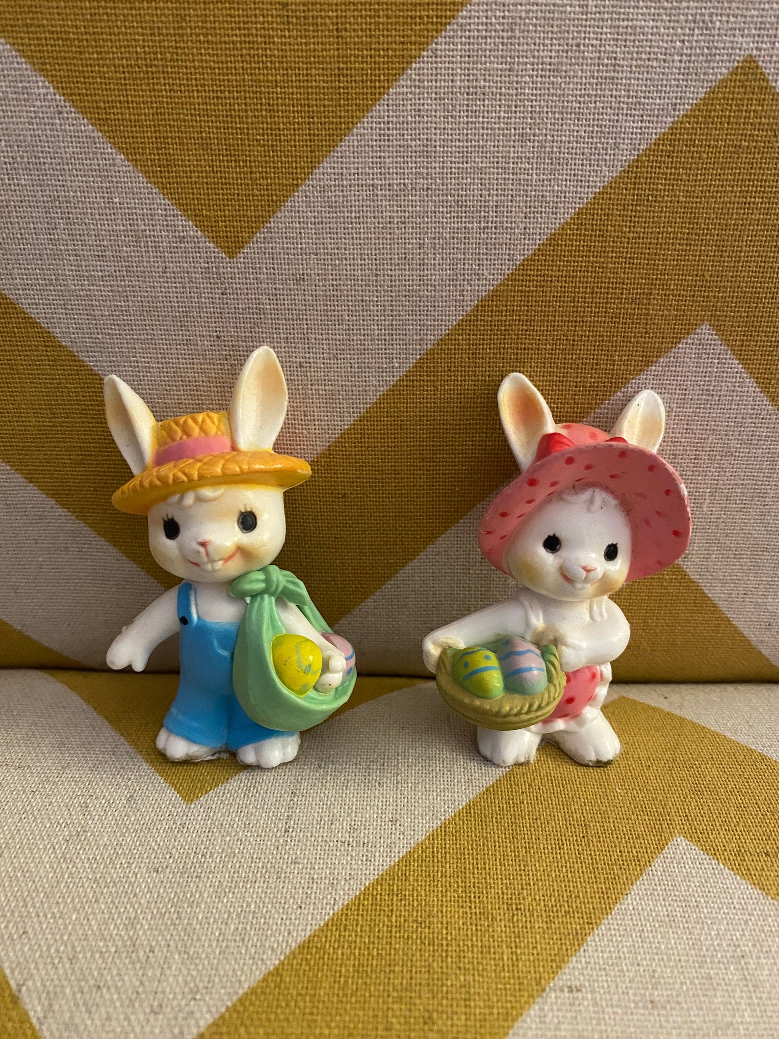 2 Vintage Small Plastic Easter Bunnies (AC) - Etsy
