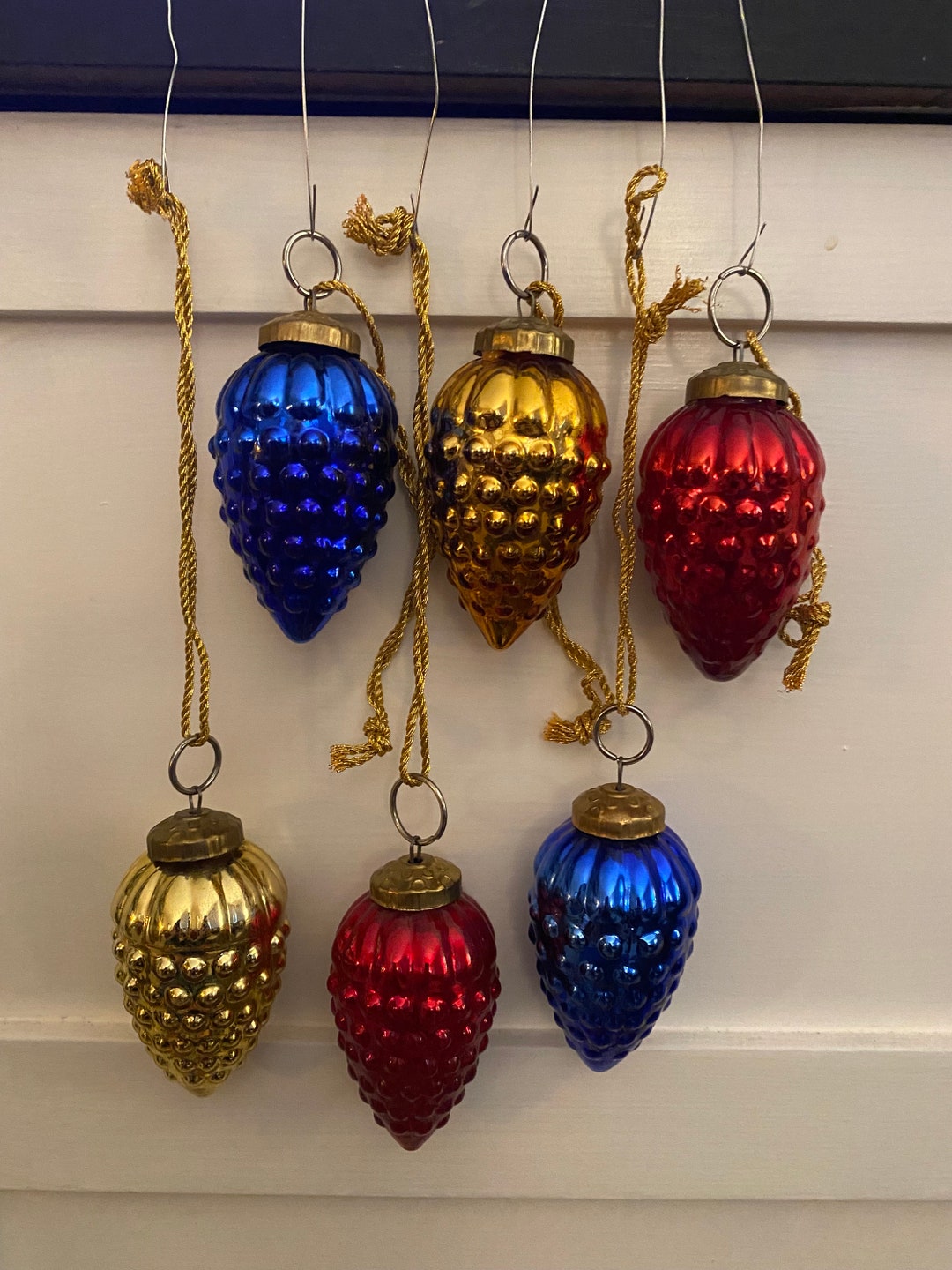6 Vintage Shiny Brite Cluster Glass Ornaments (bb) - Etsy
