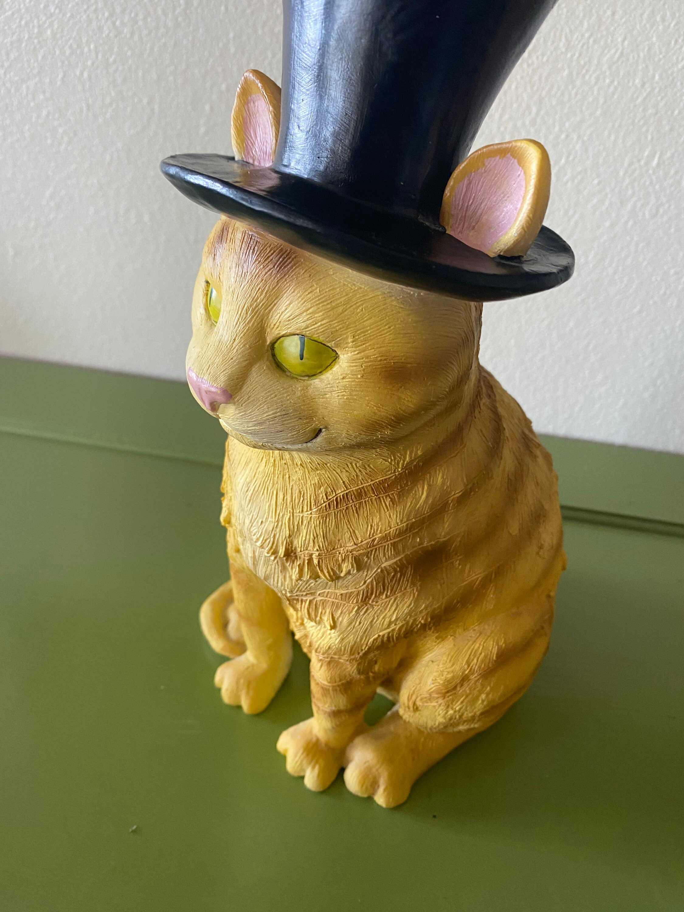Quirky Cat in a Top Hat Cast Figure - Etsy