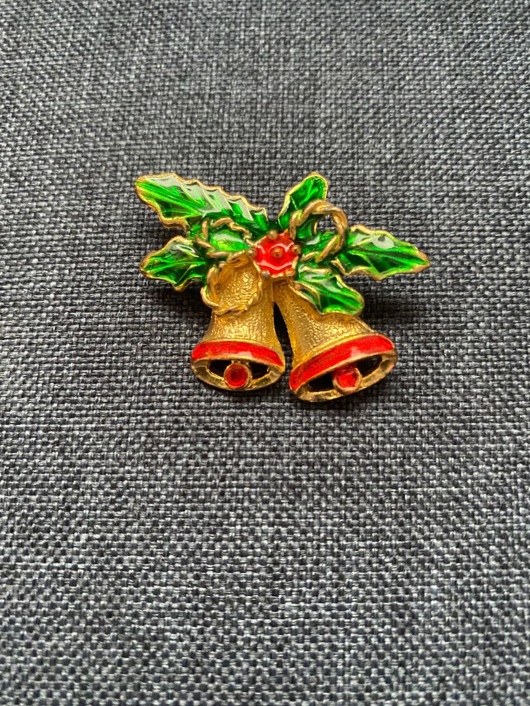 Vintage Christmas Bell Brooch - Etsy