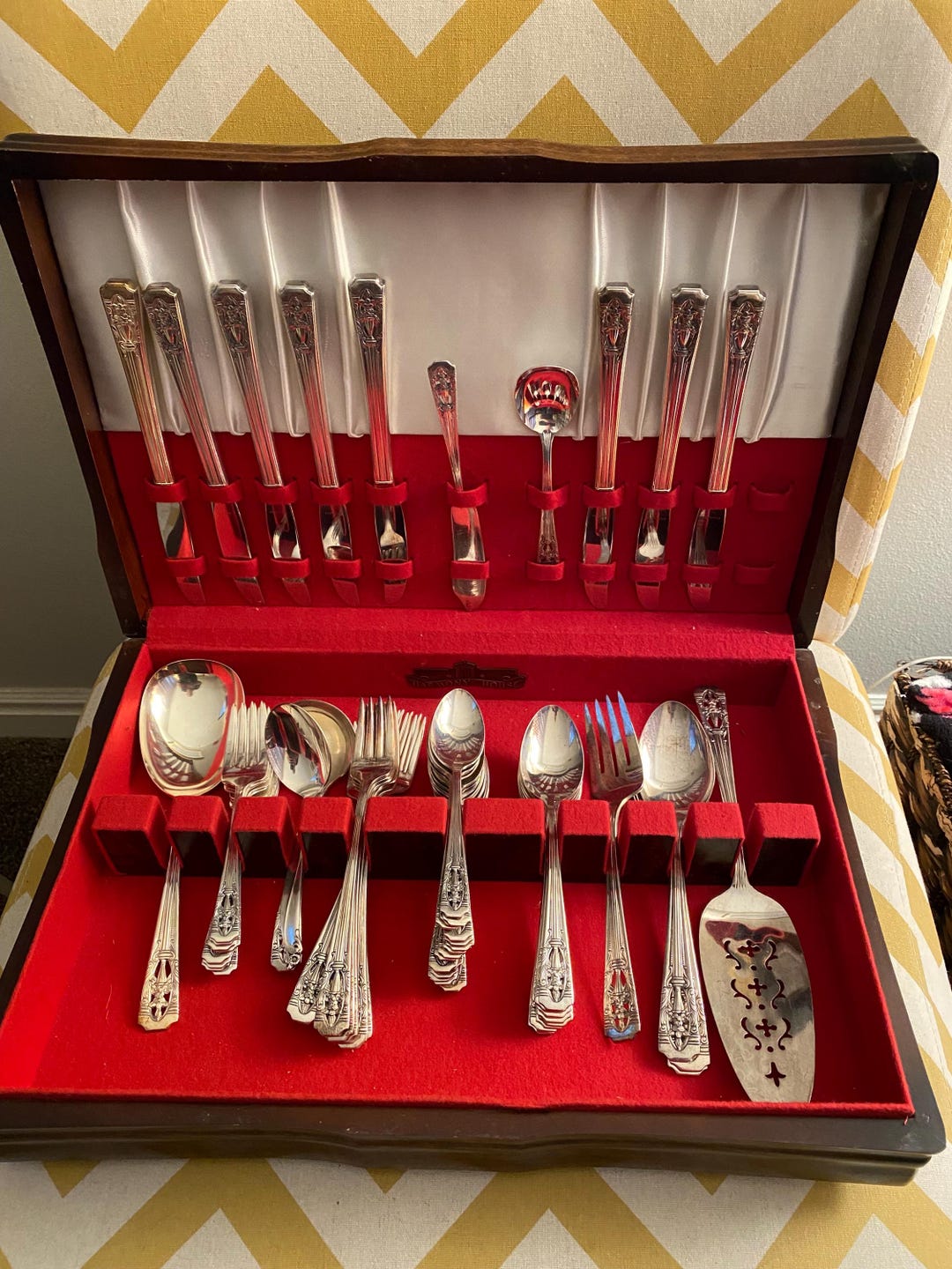 1937 Harmony House by Wallace 58 Pc Classic Filigree Silver Plated ...