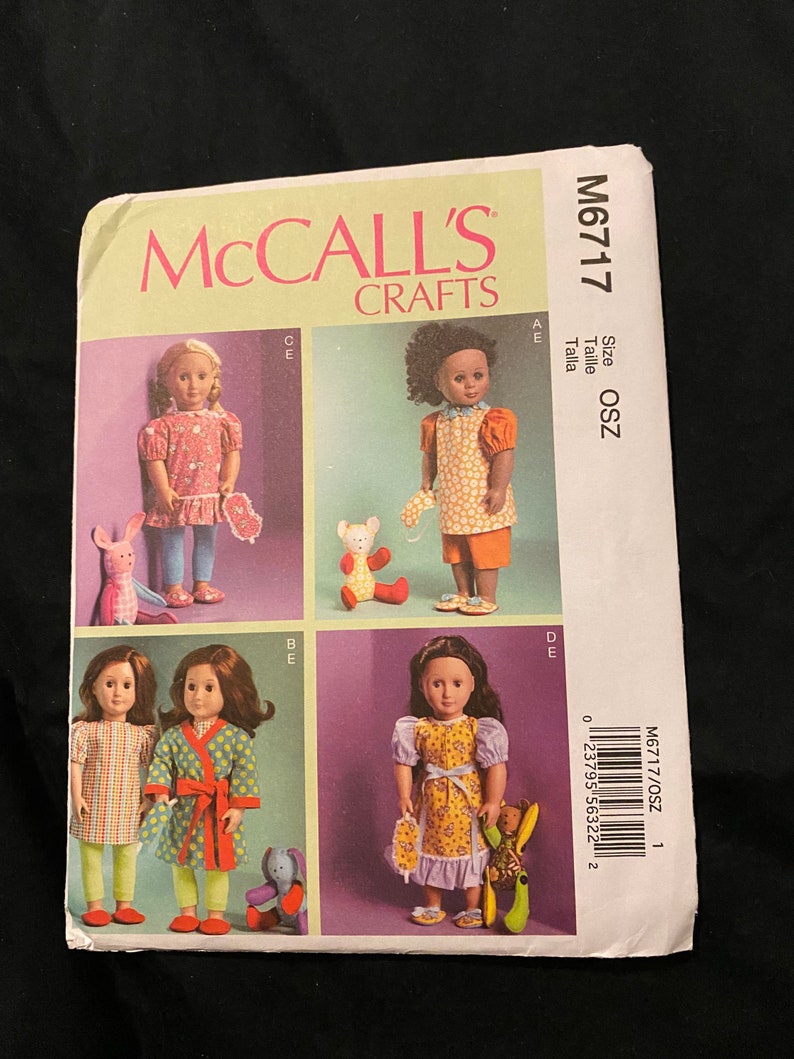 Mccalls 18 Doll Clothes Pattern - Etsy