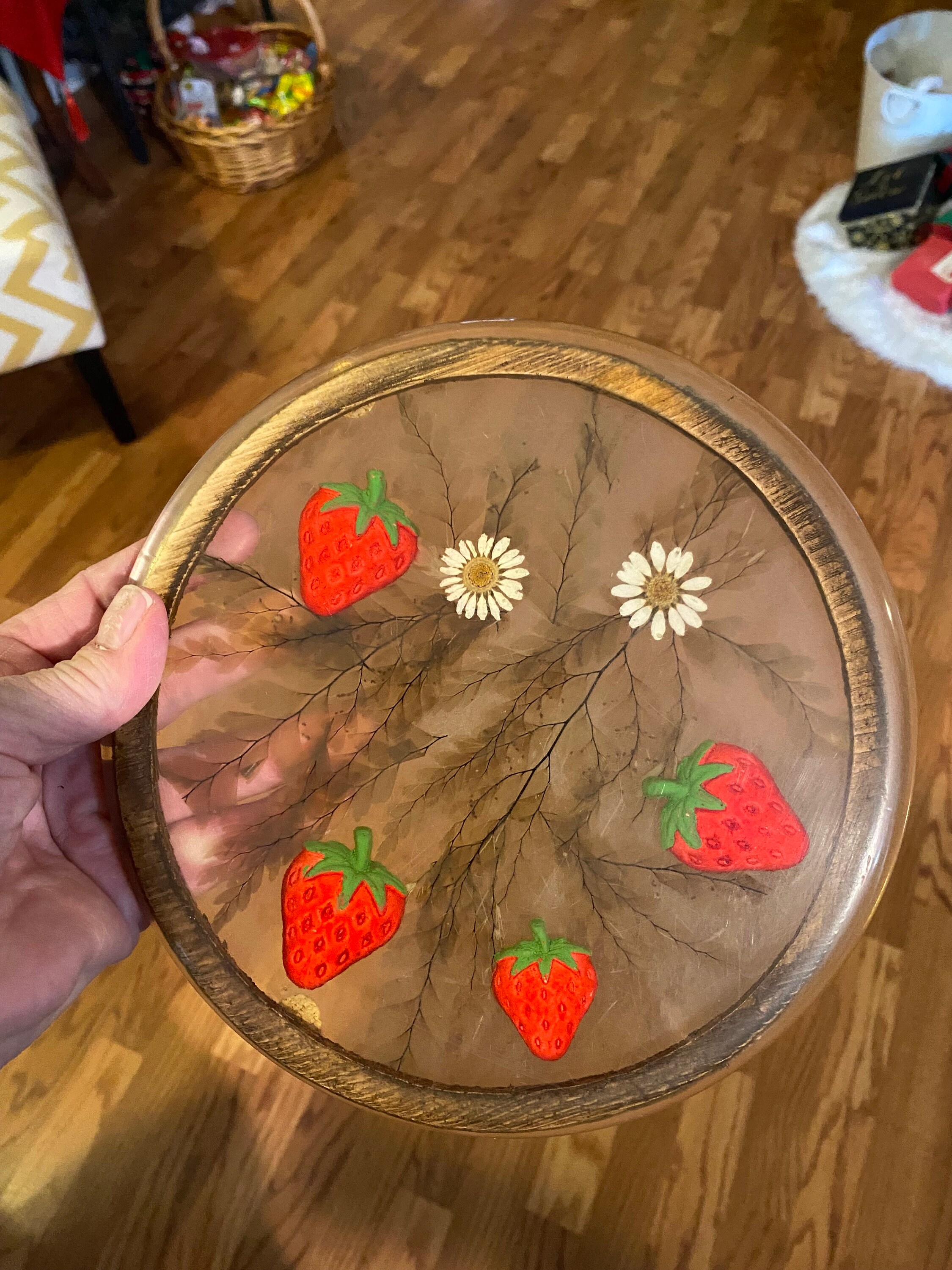 Vintage Mid Century Modern Strawberry Lucite/resin Trivet - Etsy