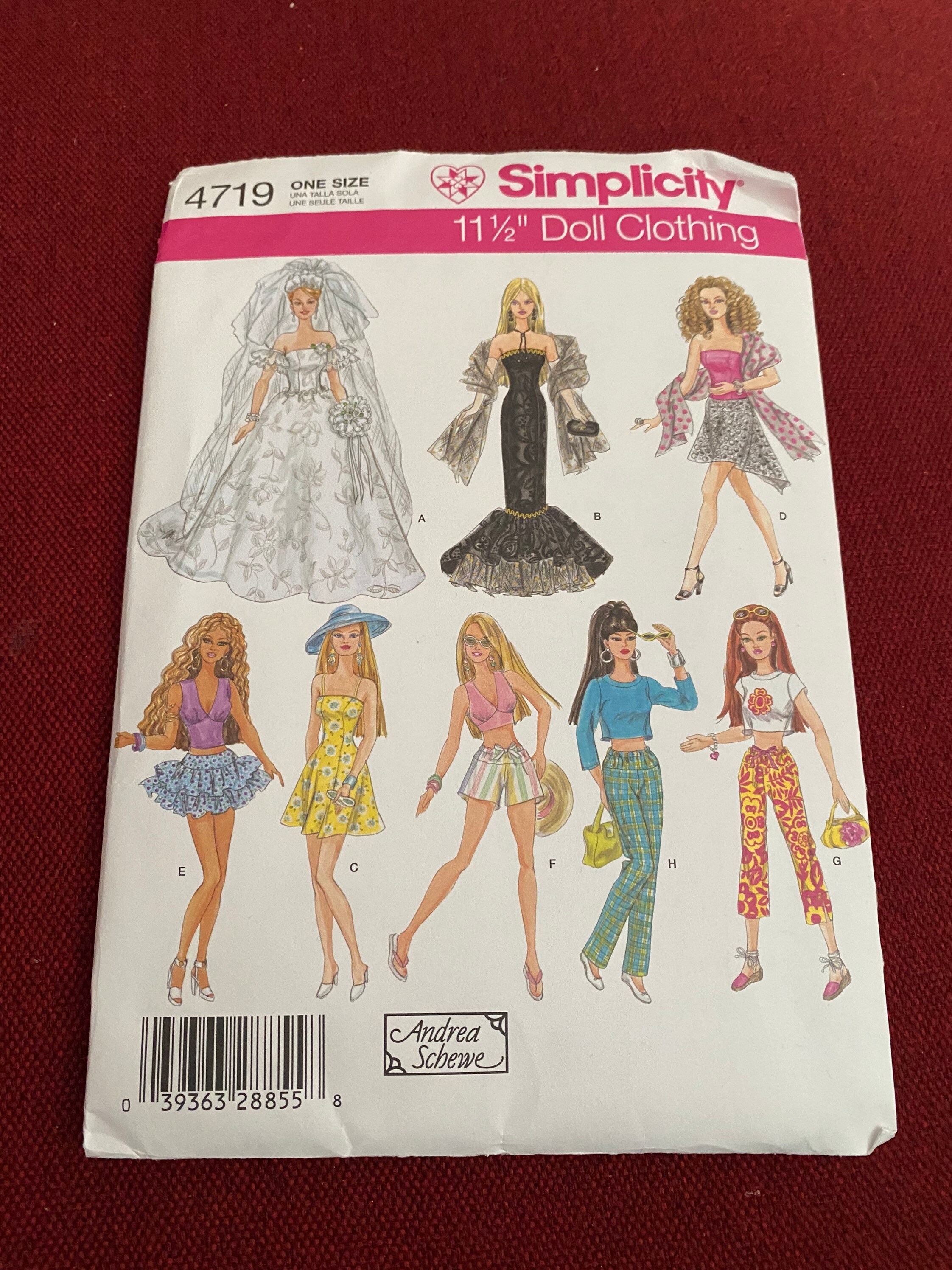 Simplicity Barbie Sewing Pattern - Etsy