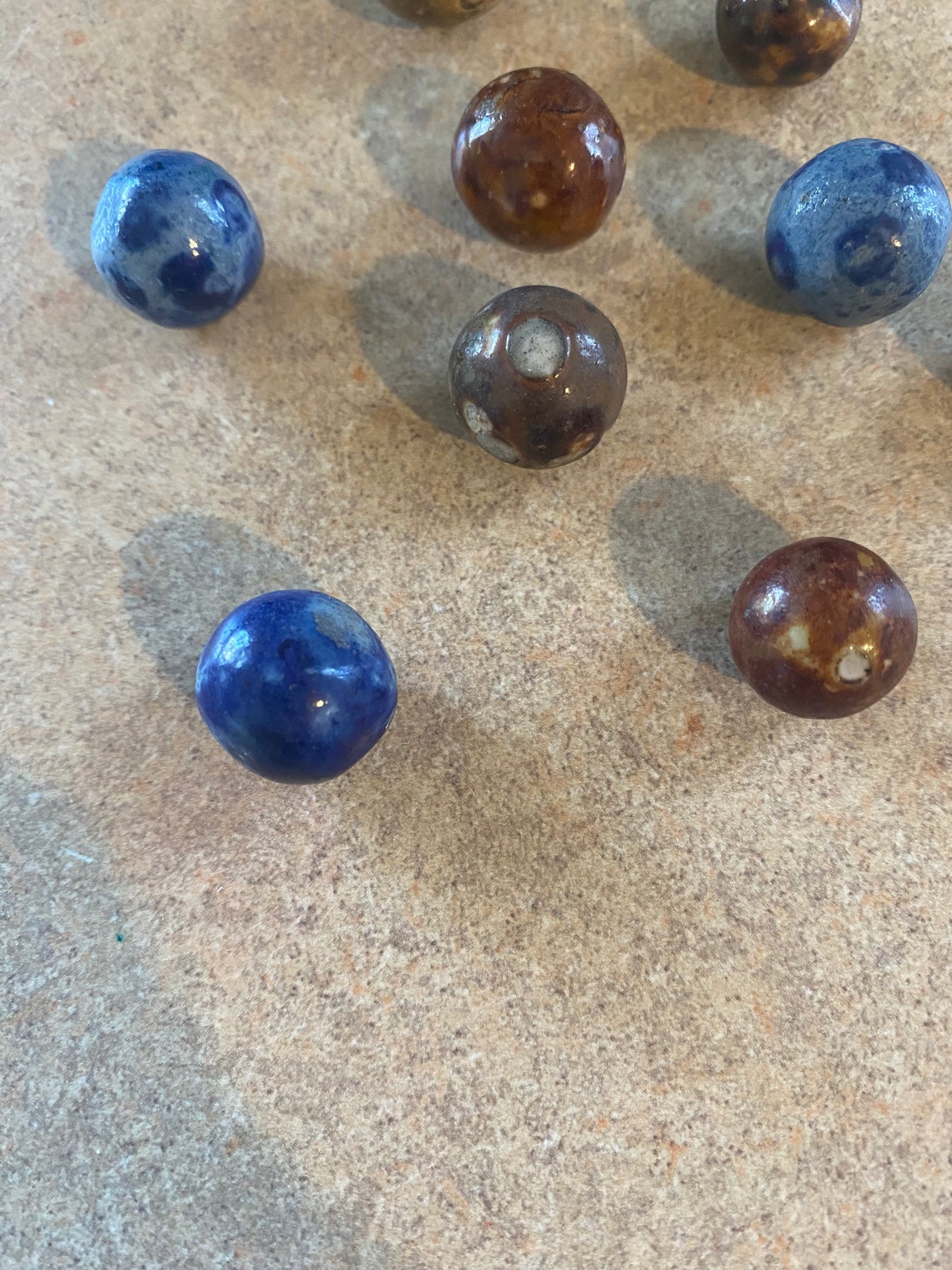 9 Antique Bennington Clay Marbles - Etsy