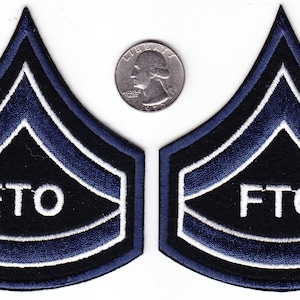 FTO Chevron Patches Navy Blue With White Edge on Dark Navy - Etsy