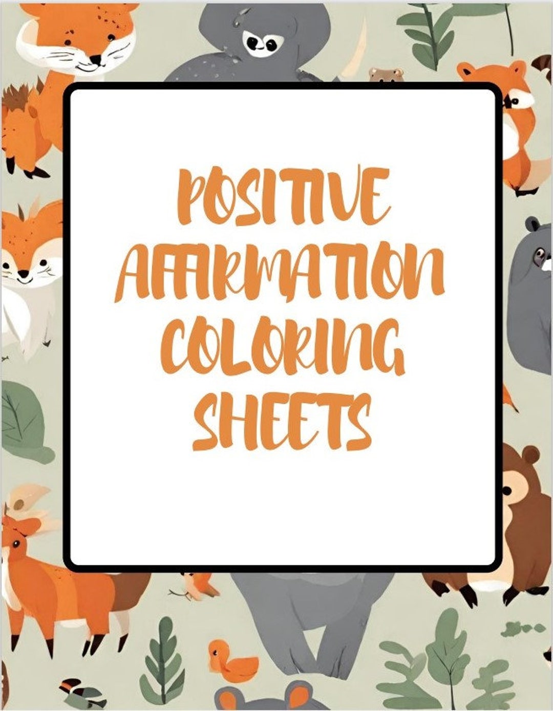 Positive Affirmation Coloring Sheets for Kids - Etsy