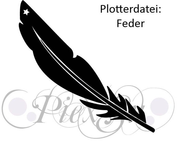 Plotterdatei Feder von PiexSu dxf svg jpg png | Etsy