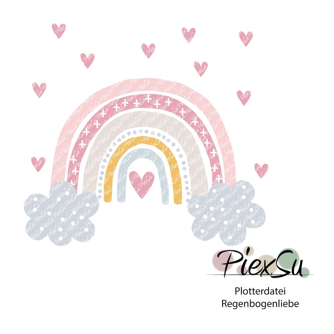 Plotterdatei Regenbogen Als Dxf Svg Für Silhouette, Brother Cricut regenbogen Plotten ...