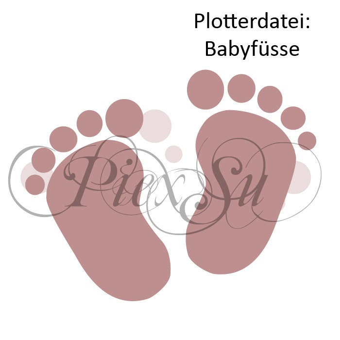 Plotterdatei Babyfüsse von PiexSu dxf svg jpg png | Etsy