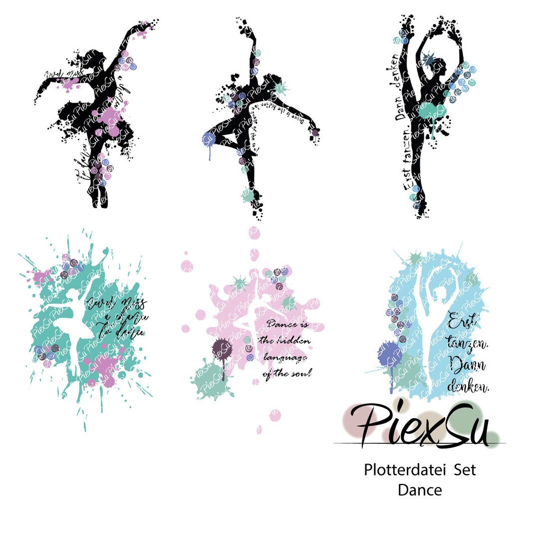 Cutting File Set Dance DXF SVG Ballet Dancing Ballerina - Etsy