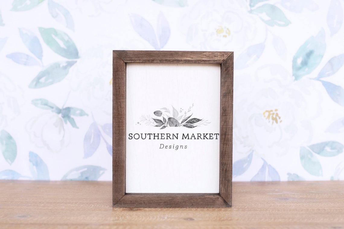 Wood 5x7 Sign Mock up Wood Sign Flat Lay Wood Frame Mock - Etsy