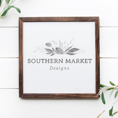 Wood 12x12 Sign Mock up Wood Sign Flat Lay Wood Frame Mock - Etsy