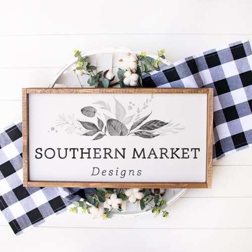Wood Stained Sign Mock up Instant Download Flat Lay - Etsy