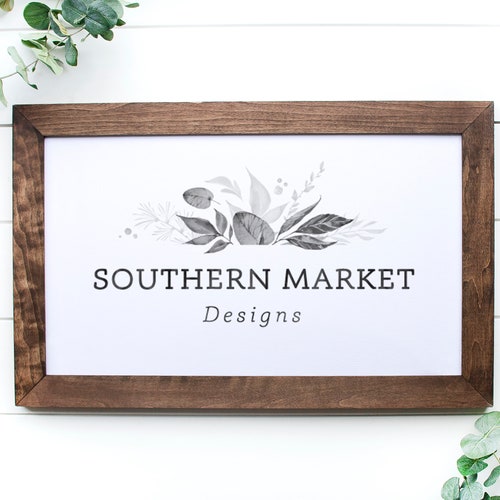 Wood 12x24 Sign Mock up Dual Sign Mock up Wood Frame Mock - Etsy