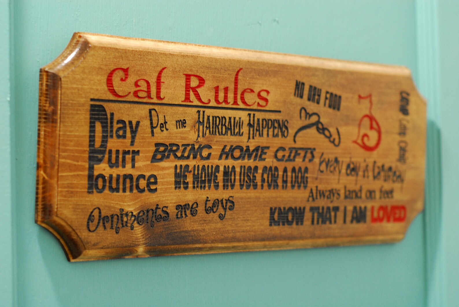 Cat Rules Sign Funny Sign Fun Sign Wall Sign Indoor Etsy cat-rules-sign-funny-sign-fun-sign-wall-sign-indoor-etsy