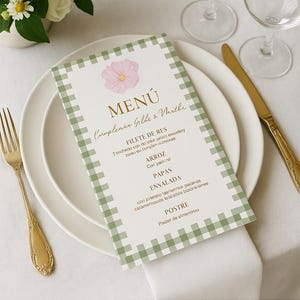 Editable Pink Flower Menu Template | Printable Birthday Menu With ...