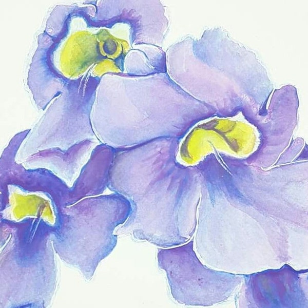 Blue Grape Watercolor, Fruit Original Painting, Kitchen Decor Wall ...