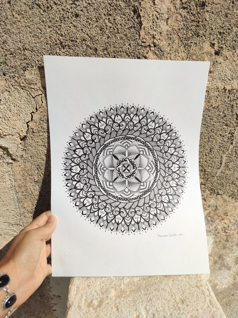 Mandala Drawing Hand Drawing Mandala Original Mandala Picture Sacred ...