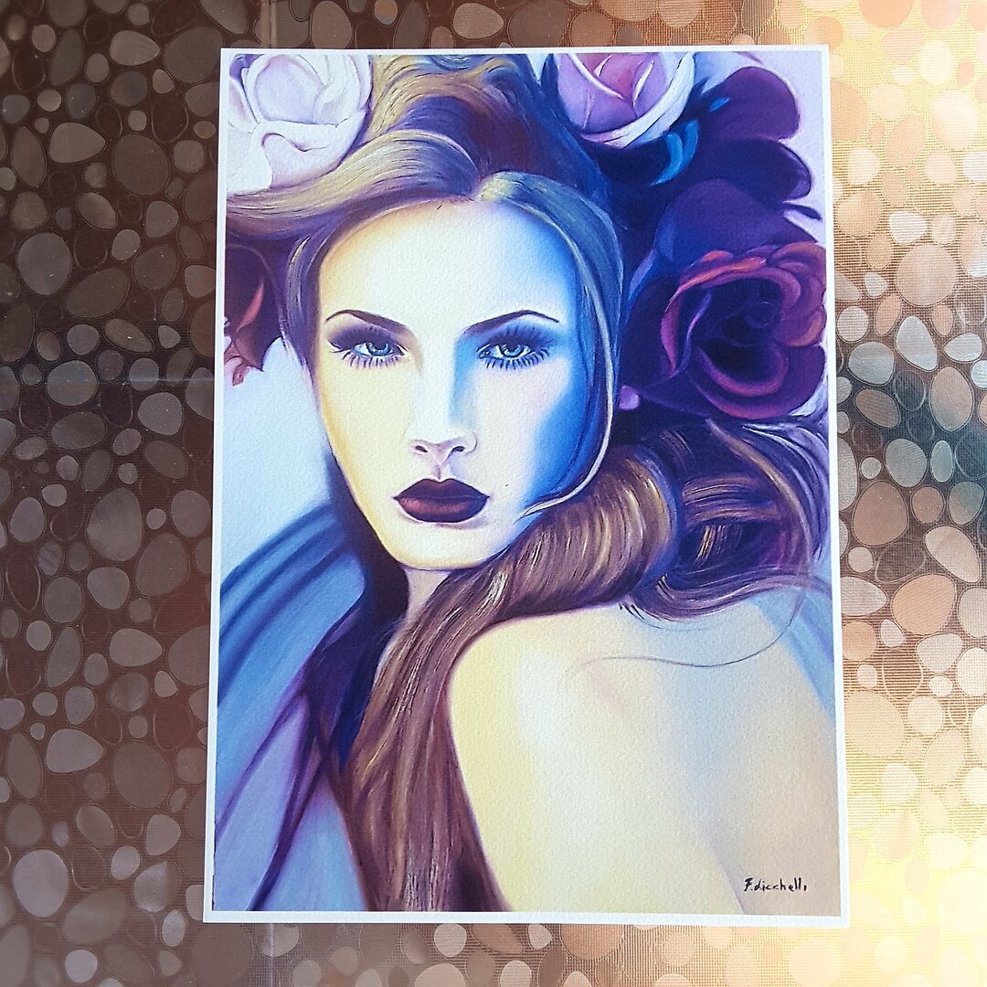 Beautiful Woman Glicée Print of Original Oil Painting Girl - Etsy