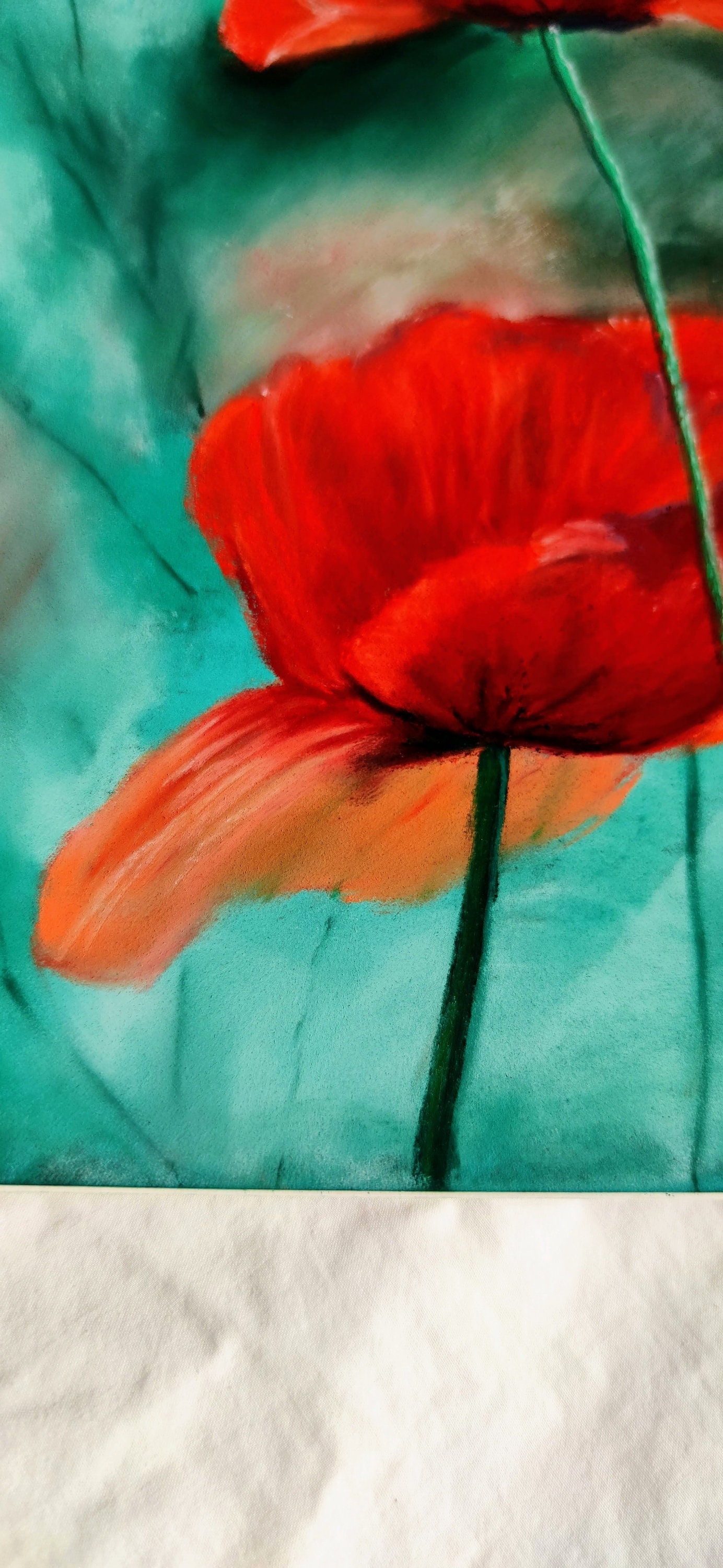 Poppy Painting Poppy Drawing Soft Pastel on Paper Original Floral ...