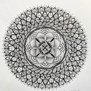 Mandala Drawing Hand Drawing Mandala Original Mandala Picture Sacred ...