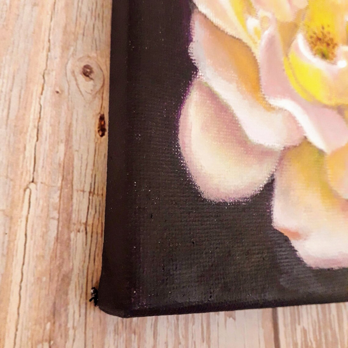 White Rose Oil on Canvas Single Rose Painting Tiny Canvas - Etsy