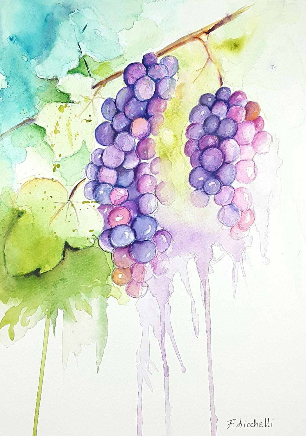 Purple Grapes Painting