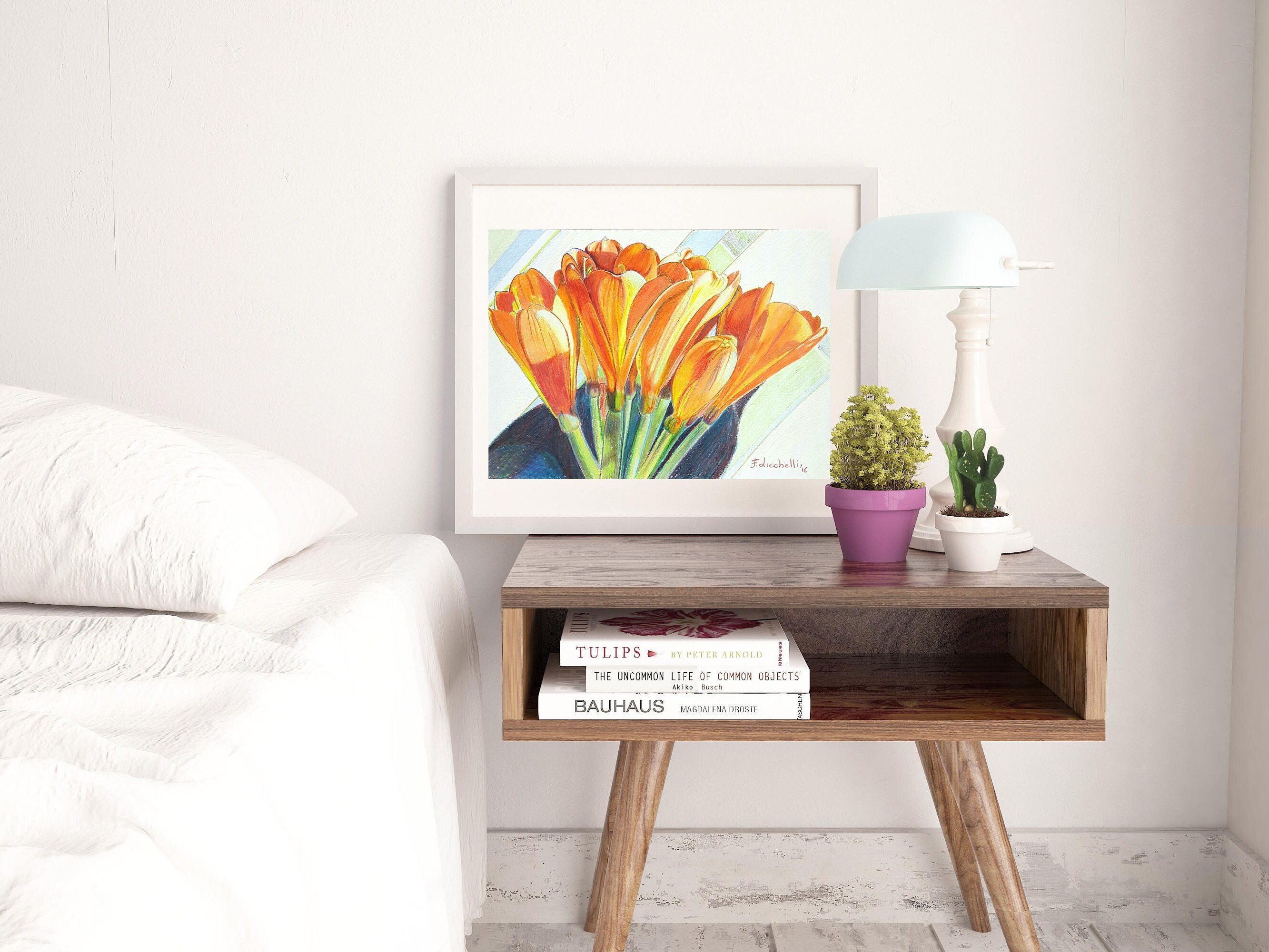 Orange Clivia Original Drawing Colored Pencils on Paper - Etsy
