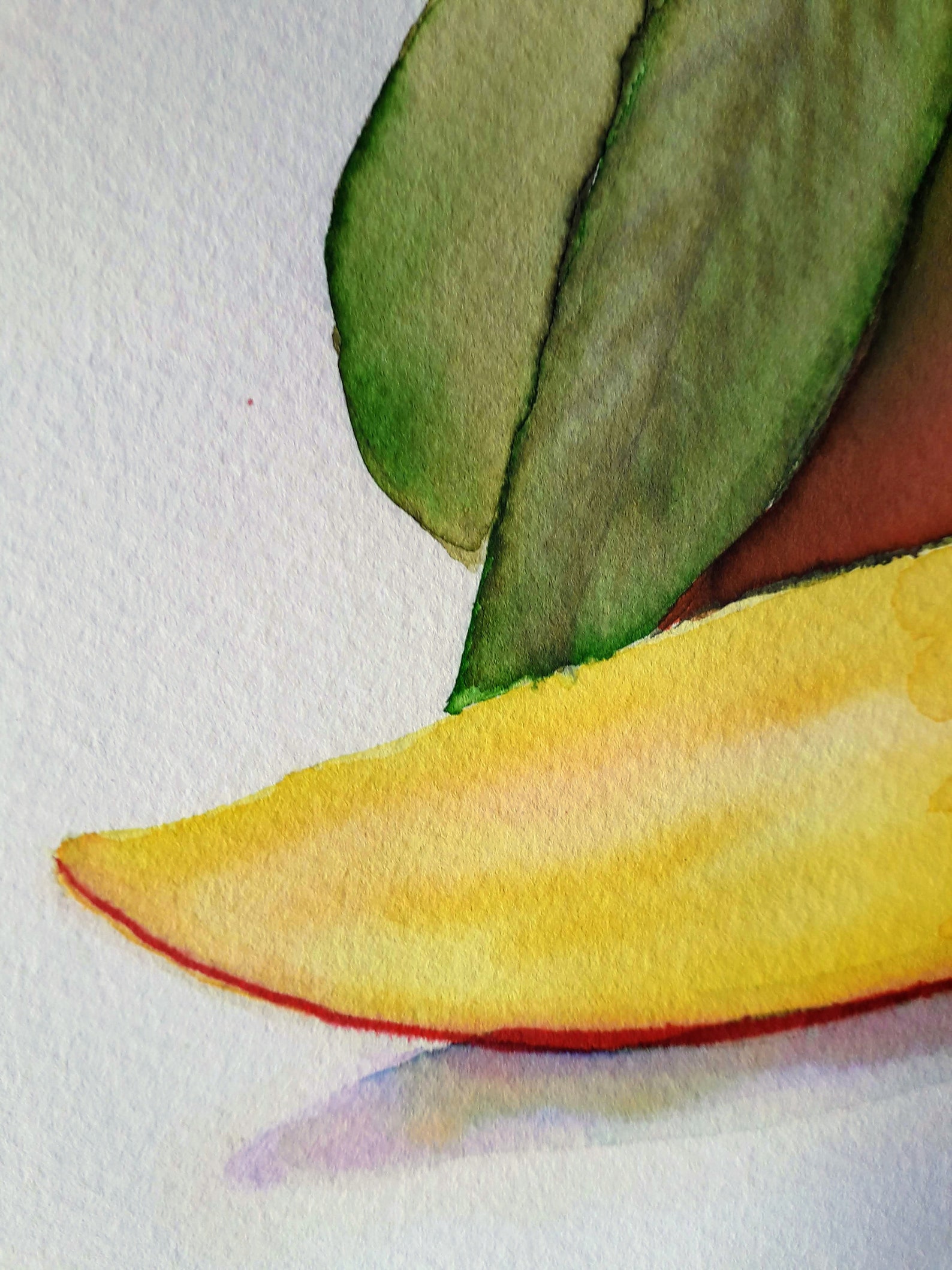 Mango Watercolor Original Painting, Tropical Fruit Painting, Kitchen ...