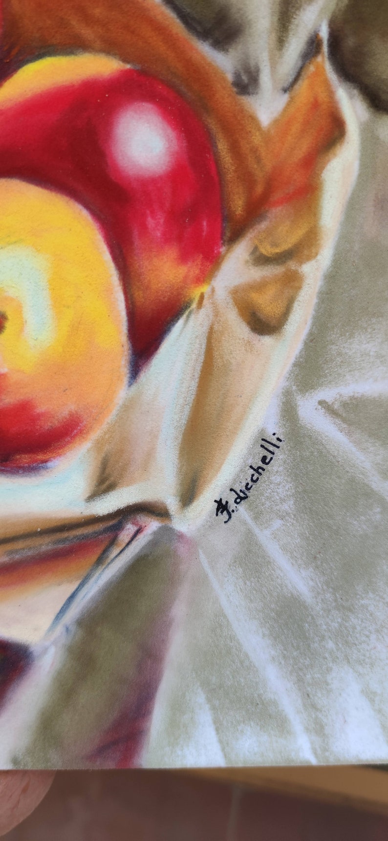 Peach Drawing Peach Painting Soft Pastel Art Original Summer Fruit ...
