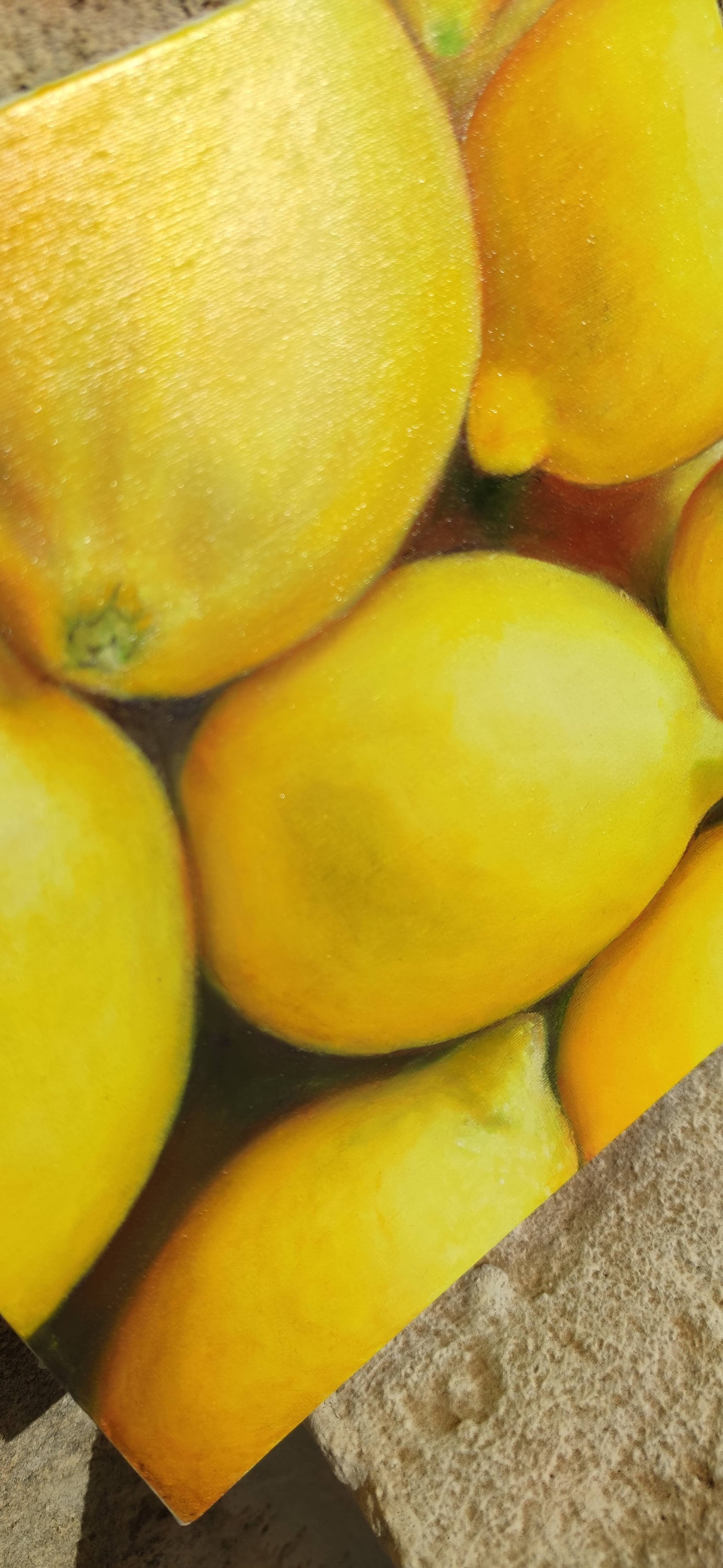 Lemon Oil Painting Lemon Oil on Canvas Still Life Painting Oil Square ...