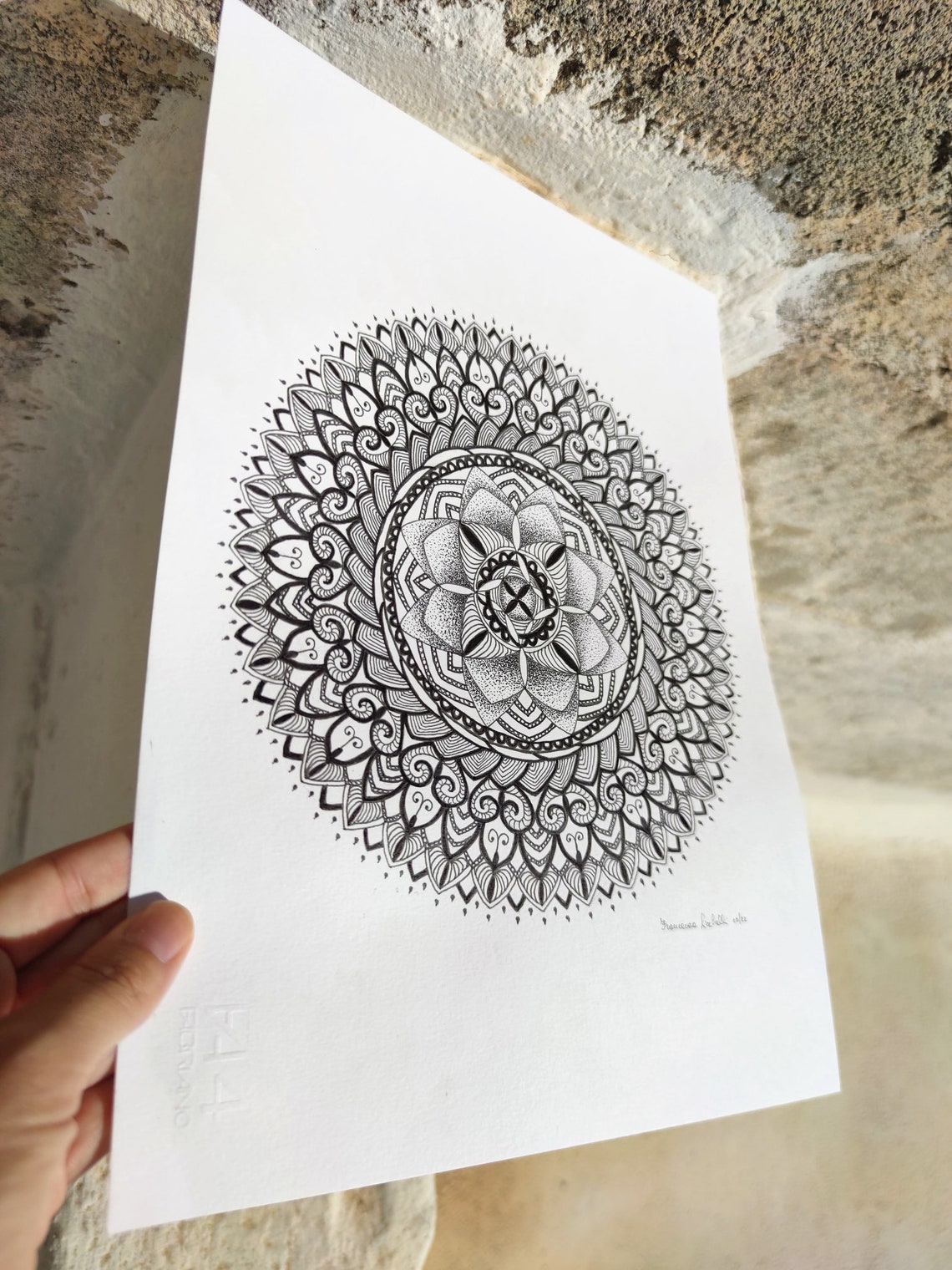 Mandala Drawing Hand Drawing Mandala Original Mandala Picture Sacred ...