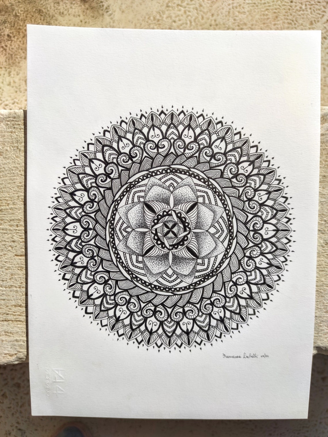 Mandala Drawing Hand Drawing Mandala Original Mandala Picture Sacred ...